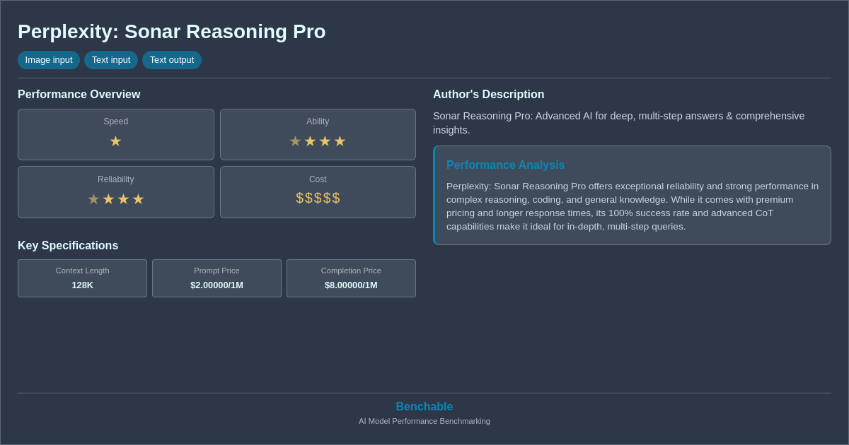Perplexity: Sonar Reasoning Pro - AI Model Details & Benc...